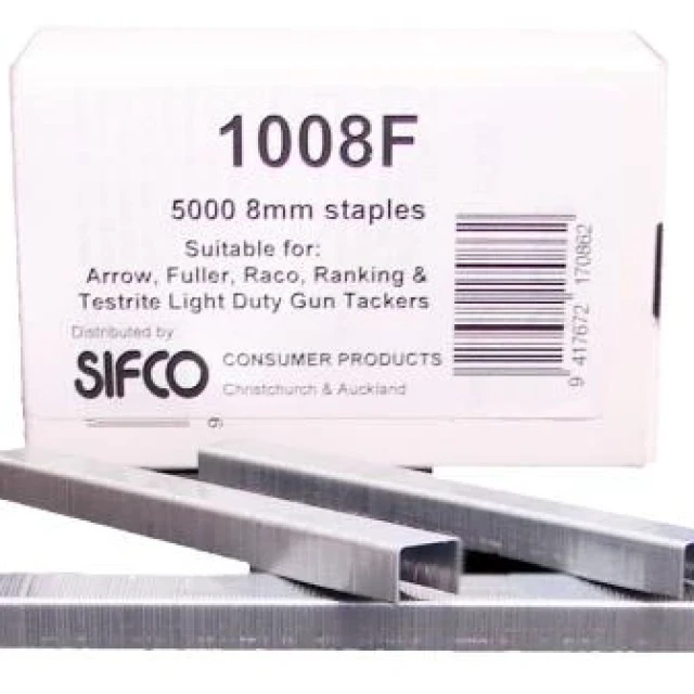 1008F SIFCO 8mm Galvanised Staples 5,000pcs/box