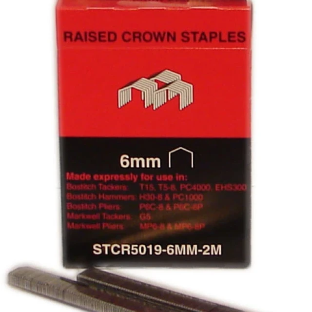 SIFCO STCR5019-6MM 6mm Galvanised Raised Crown Staples