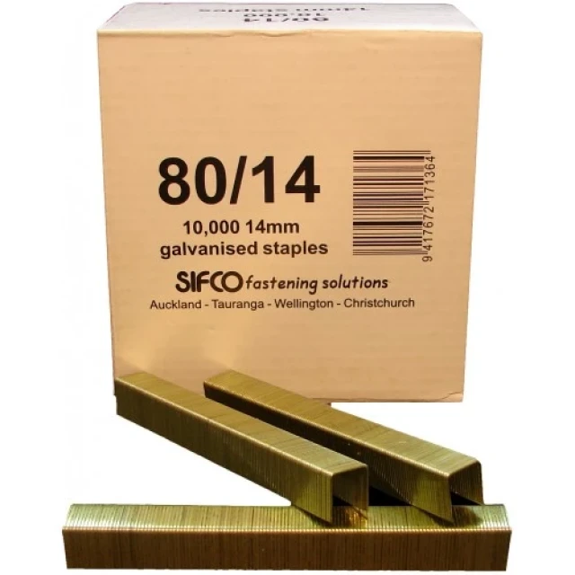 Shop 80/14 SIFCO 14mm Galvanised 21Ga Upholstery Staples Online